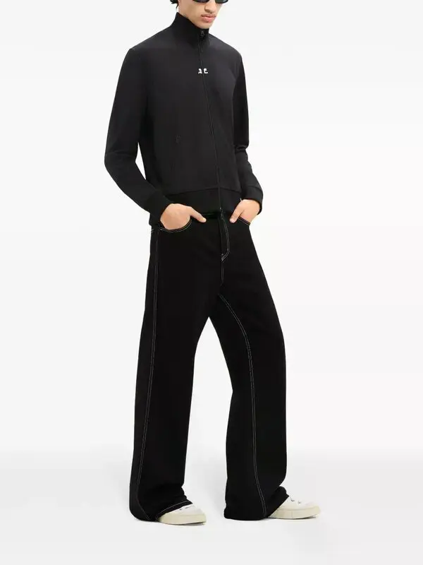 COURREGES Logo-embroidered Jersey Jacket