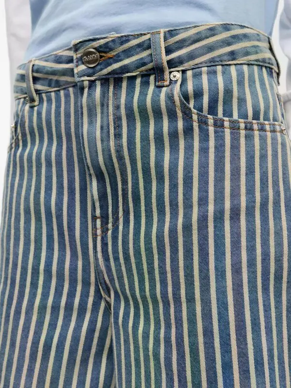 GANNI Striped Shorts - Blue