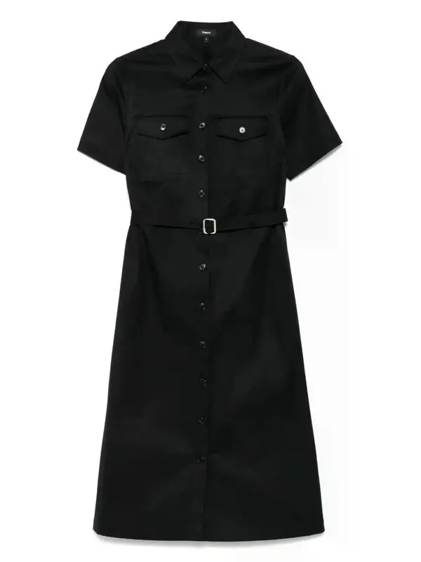 Theory Twill-weave Midi Dress