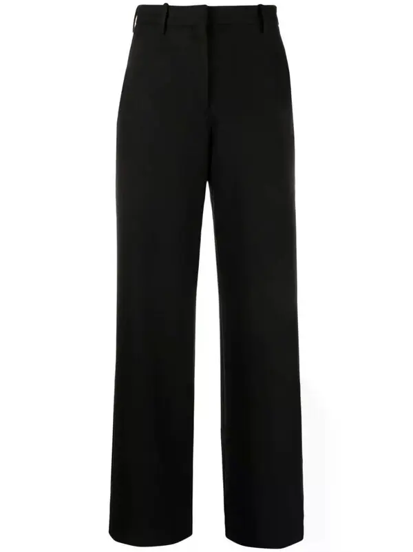 Maje High-waist Flared Wool Blend Trousers