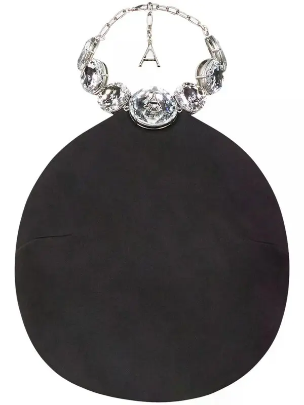 AREA Crystal-embellished Wool Top - Black