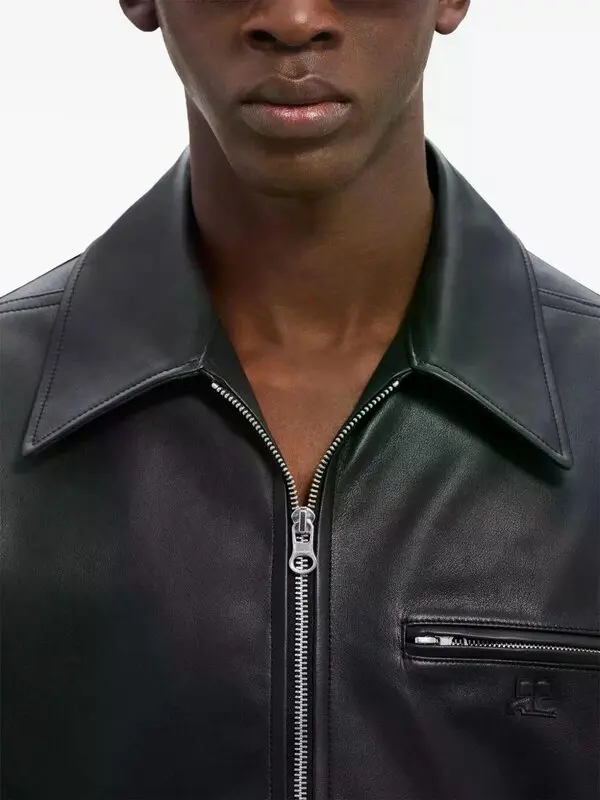 COURREGES Leather Shirt Jacket