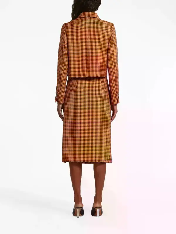 Marni Checked Midi Skirt