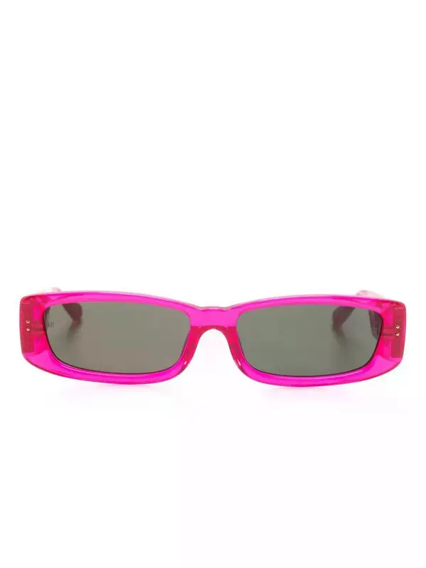 Linda Farrow Talita Rectangle-frame Sunglasses - Pink