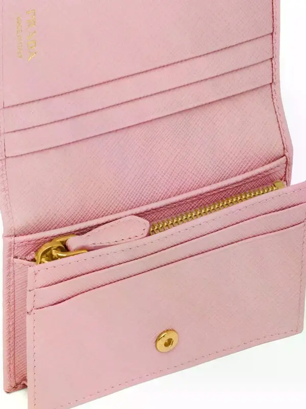 Prada Small Saffiano Leather Wallet - Pink