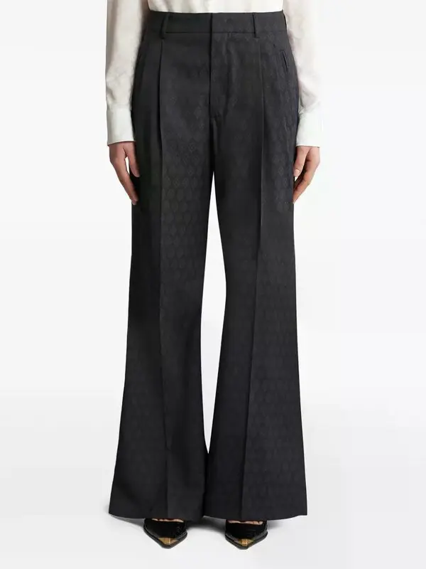 Etro Patterned Jacquard Wool Trousers