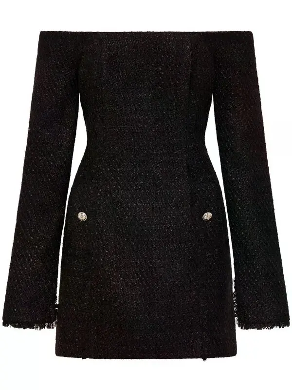 NICHOLAS Sunny Tweed Mini Dress - Black