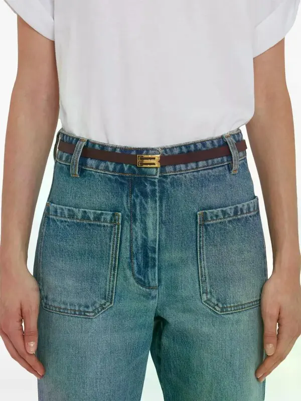 Victoria Beckham Micro Frame Belt - Red