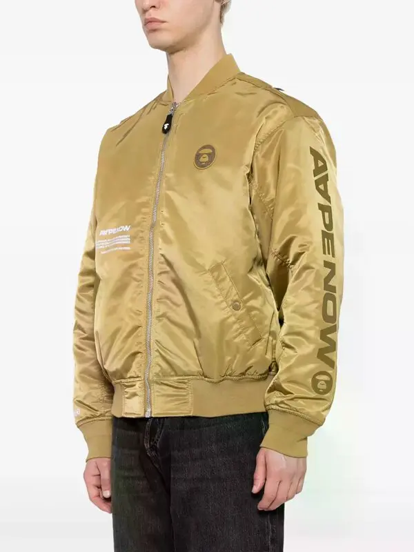 AAPE BY *A BATHING APE Logo-patch Zip-up Bomber Jacket