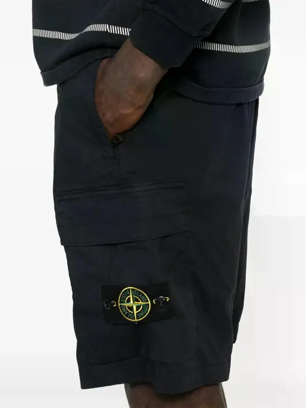 Stone Island Stretch Cotton Tela 'paracadute' Cargo Shorts