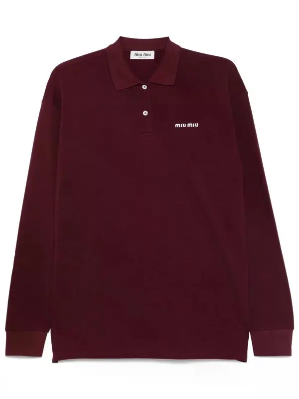 Miu Miu Logo-embroidered Polo Shirt