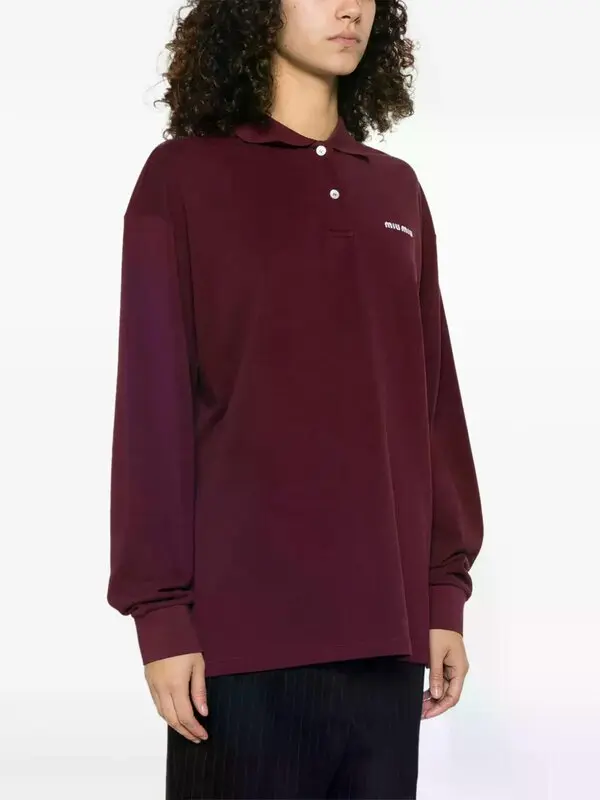 Miu Miu Logo-embroidered Polo Shirt