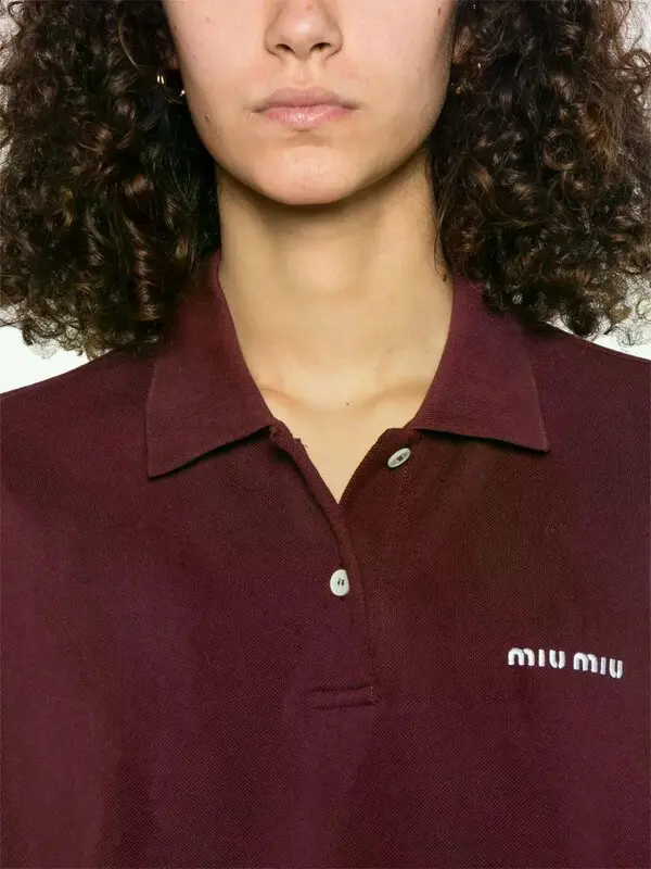 Miu Miu Logo-embroidered Polo Shirt