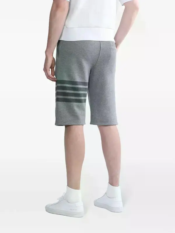 Thom Browne Cotton Striped Track Shorts - Grey