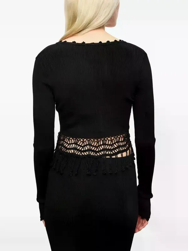 GANNI Macramé-detailing Cardigan