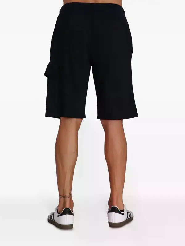 C.P. COMPANY Lens-detail Fleece Track Shorts - Blue