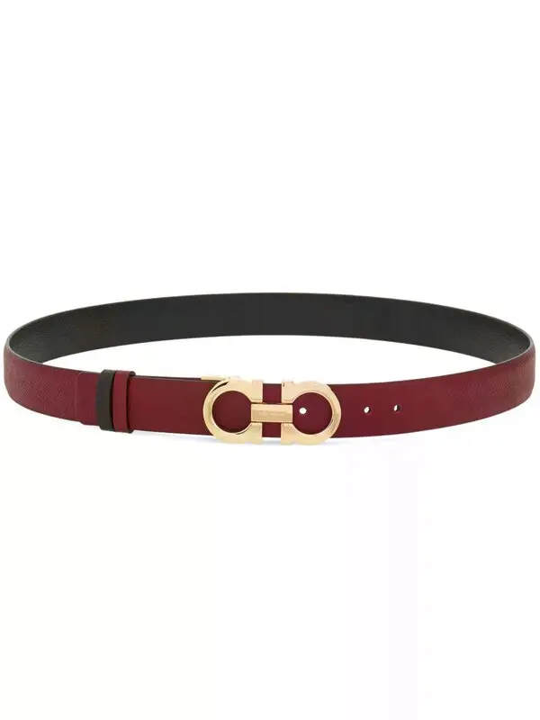 FERRAGAMO Reversible Gancini Buckle Belt - Red