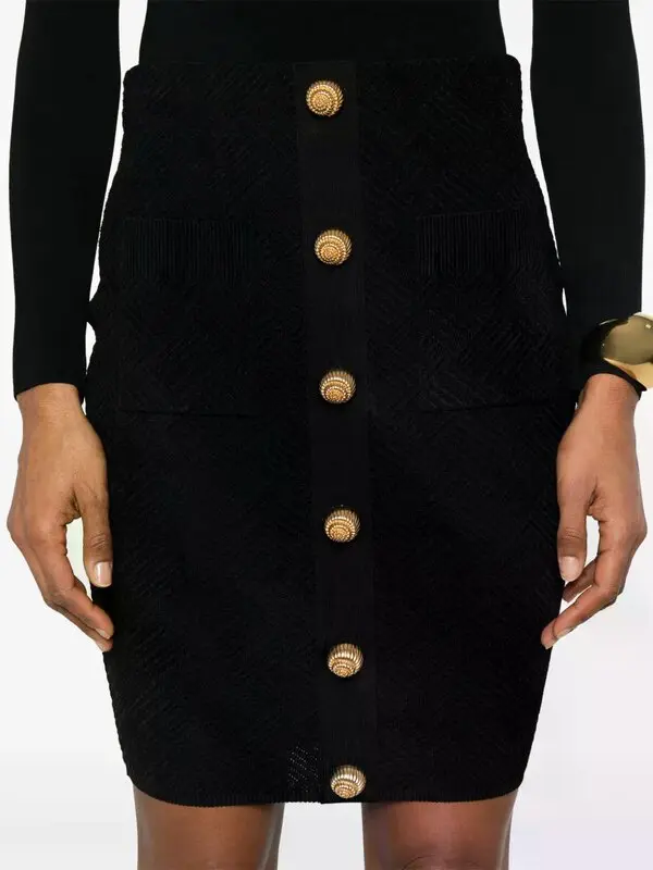 Balmain Button-embellished Mini Skirt