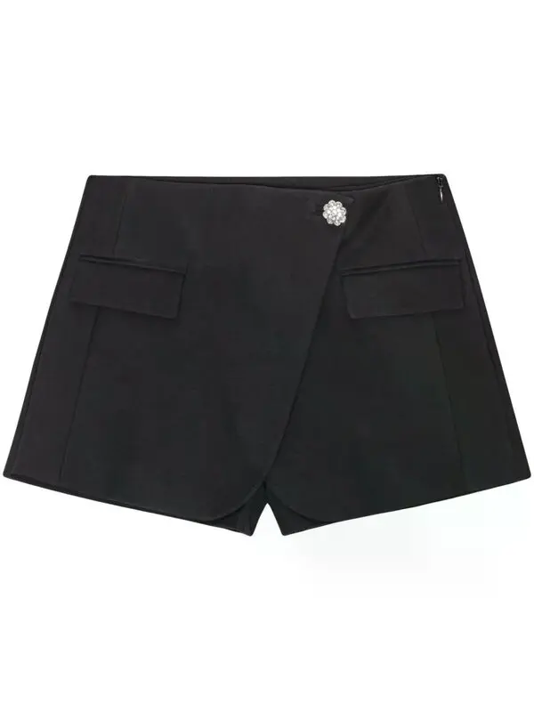 GANNI Draped-panel Shorts