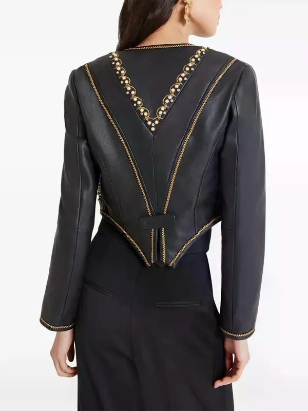 TEMPERLEY LONDON Salerno Embroidered Cropped Jacket