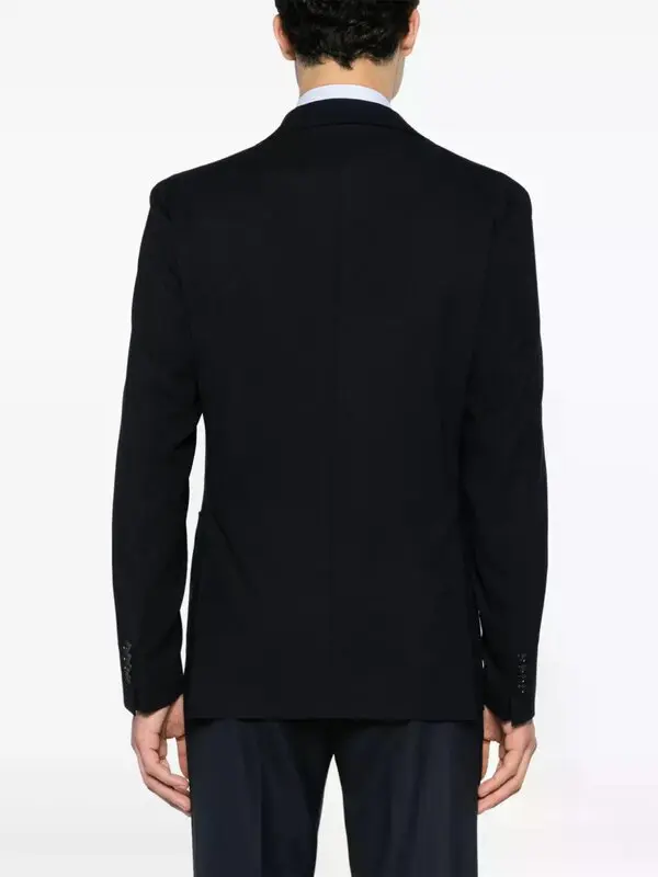 Tagliatore Notched-lapels Single-breasted Blazer - Blue