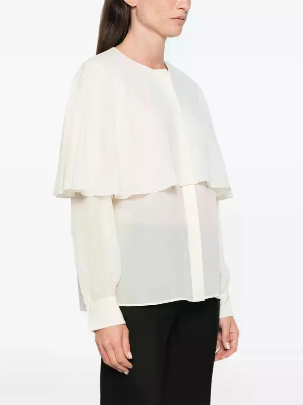 Chloé Silk Georgette Cape-design Shirt