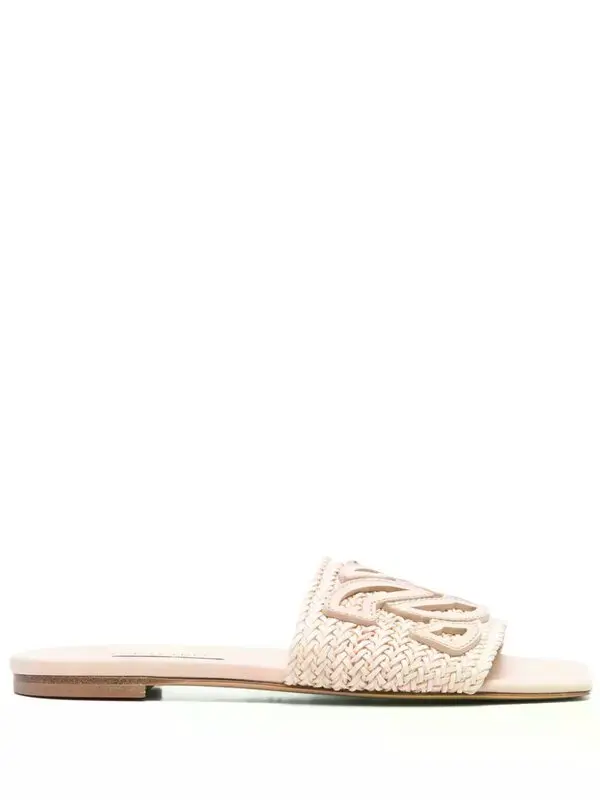 Casadei Positano Flat Sandals - Neutrals