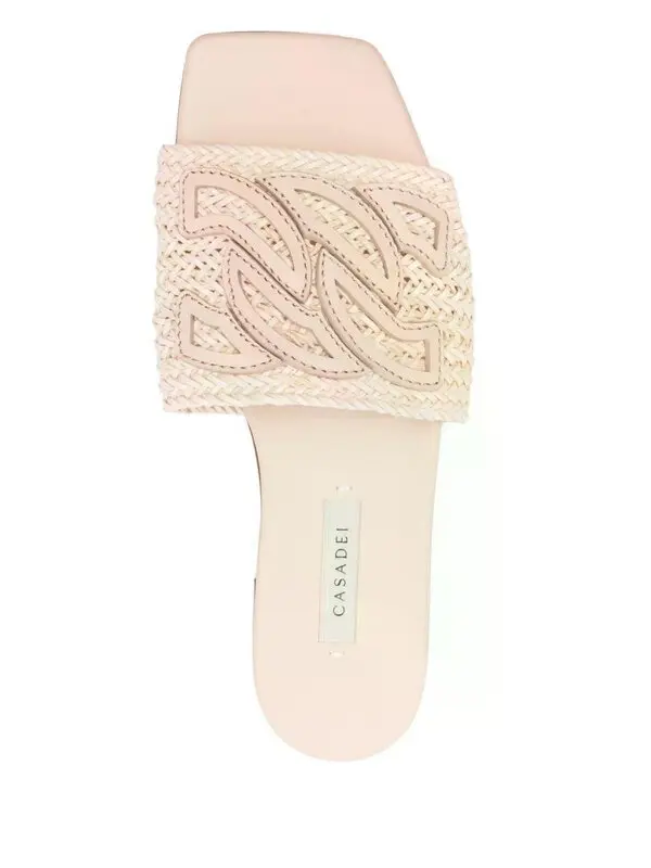 Casadei Positano Flat Sandals - Neutrals