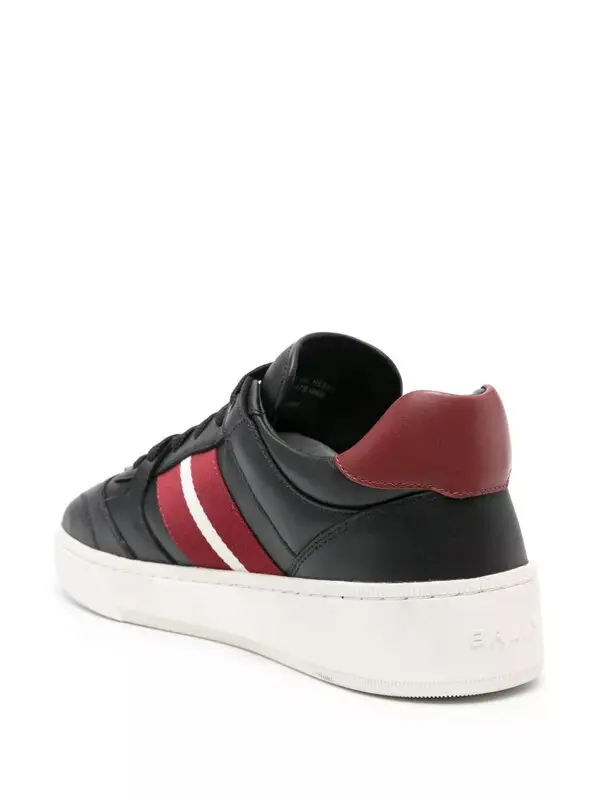 Bally Raise Logo-print Leather Sneakers - Black