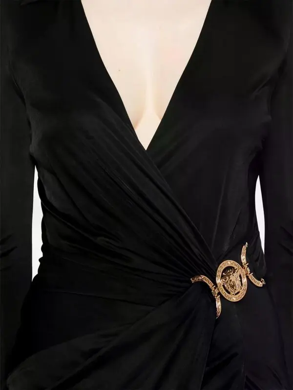 Versace Medusa-plaque Jersey Midi Dress