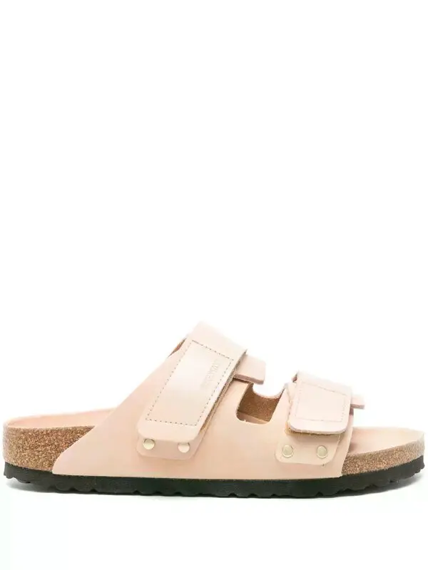 BIRKENSTOCK Uji Leather Slides - Neutrals