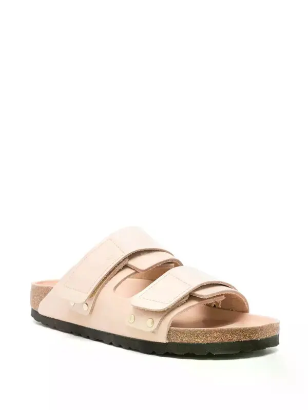 BIRKENSTOCK Uji Leather Slides - Neutrals