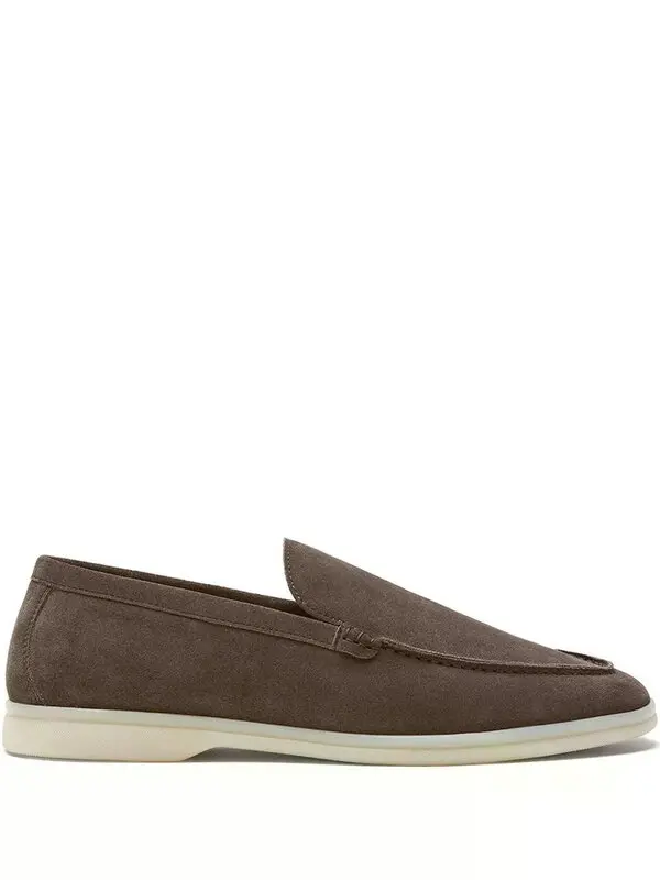 SCAROSSO Ludovic Suede Loafers - Brown