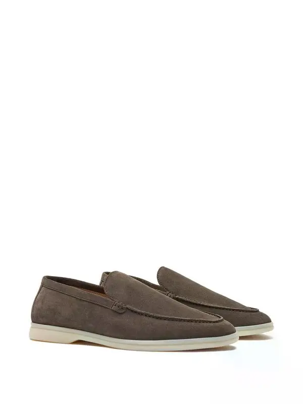 SCAROSSO Ludovic Suede Loafers - Brown