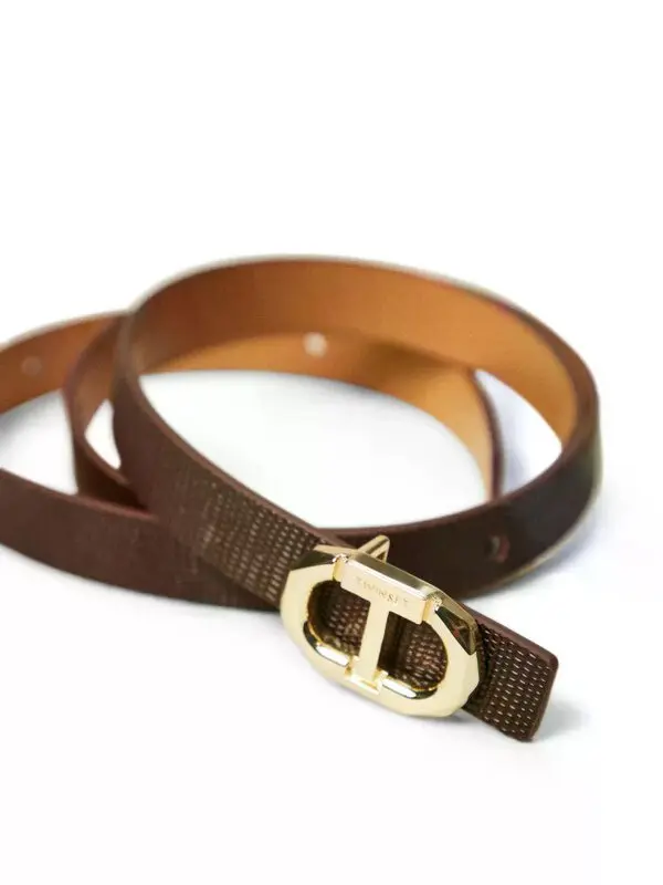 TWINSET Textured Leather Belt