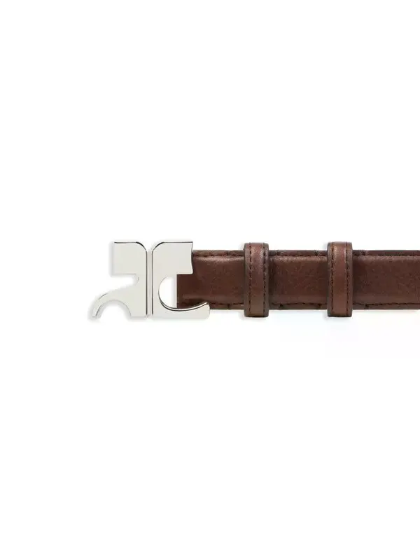 COURREGES Logo-buckle Belt - Brown