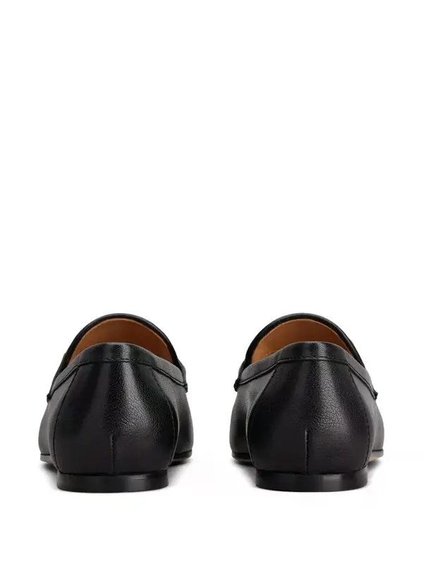 TOD'S Logo-plaque Leather Loafers - Black