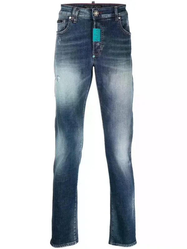 Philipp Plein Logo-patch Straight-leg Jeans