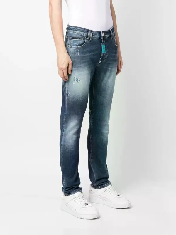 Philipp Plein Logo-patch Straight-leg Jeans