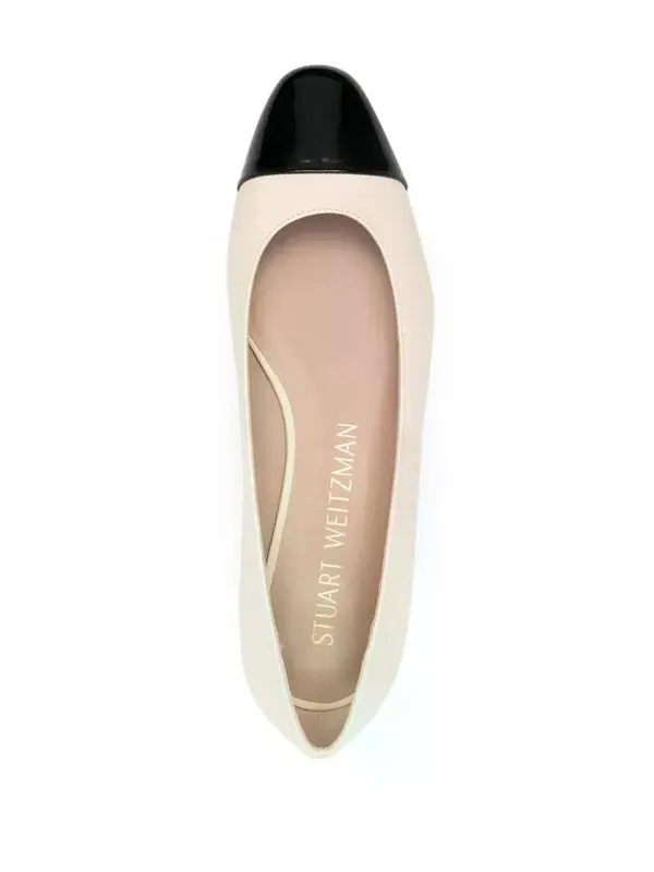 STUART WEITZMAN Pearl Flat Leather Ballerina Shoes