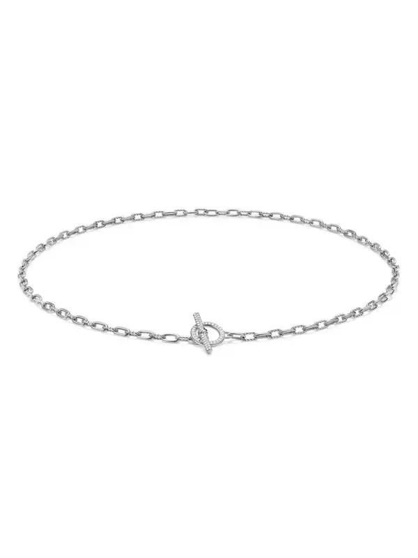 David Yurman Sterling Madison Diamond Necklace - Silver