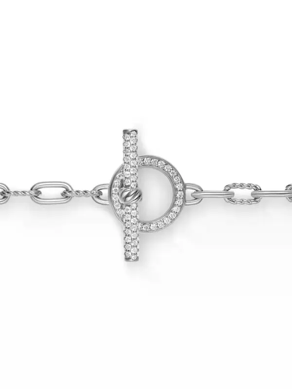 David Yurman Sterling Pave Diamond Madison Necklace