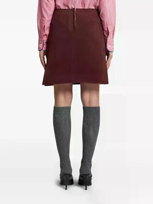 Etro Printed Metallic-effect Mini Skirt