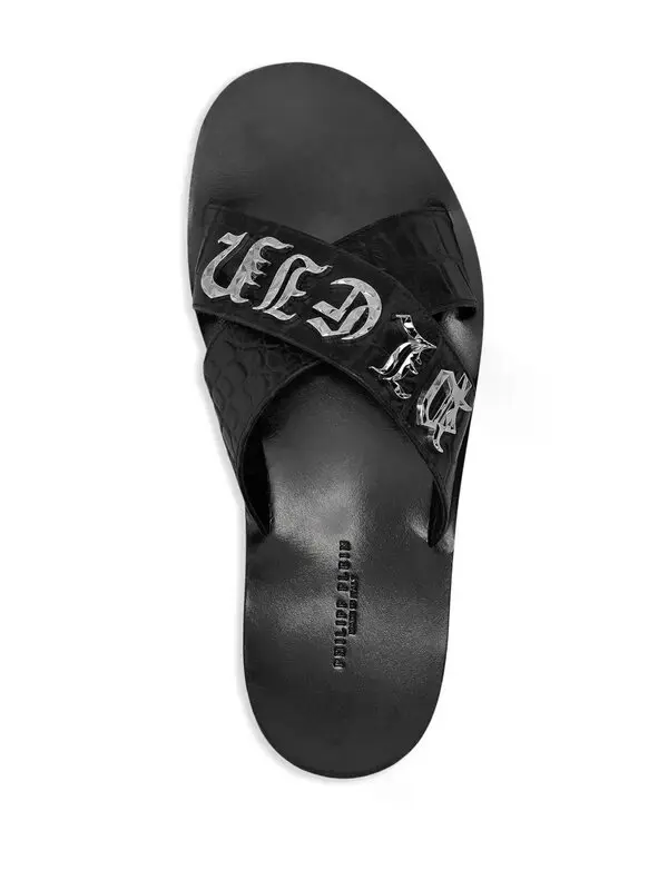 Philipp Plein Logo-plaque Leather Sandals