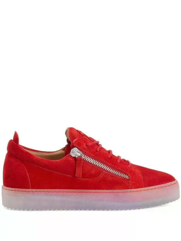 GIUSEPPE ZANOTTI Frankie Double-zip Low-top Sneakers - Red