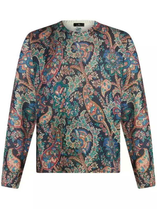 Etro Floral Intarsia-knit Jumper