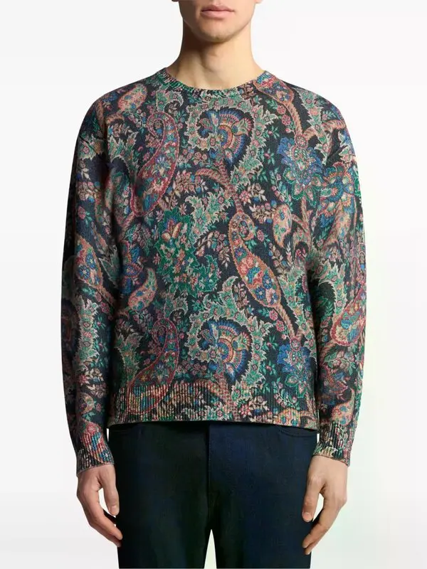 Etro Floral Intarsia-knit Jumper