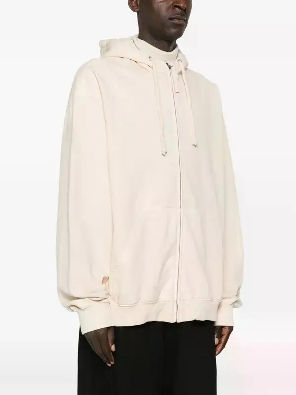 MAISON MARGIELA Embroidered Logo Hoodie - Neutrals