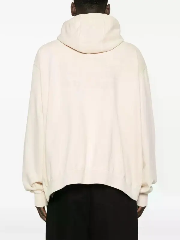 MAISON MARGIELA Embroidered Logo Hoodie - Neutrals
