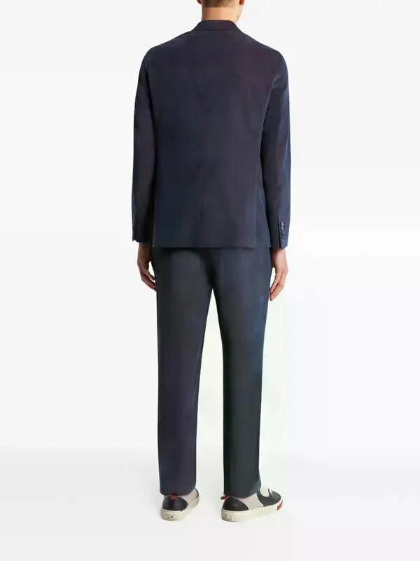 Etro Single-breasted Velvet Blazer - Blue